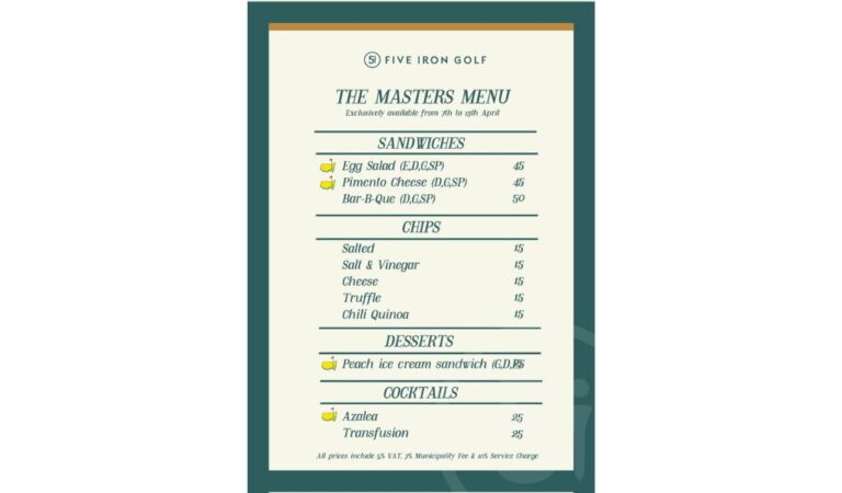 Five Iron Golf Dubai: here’s where to watch The Masters in Dubai ...